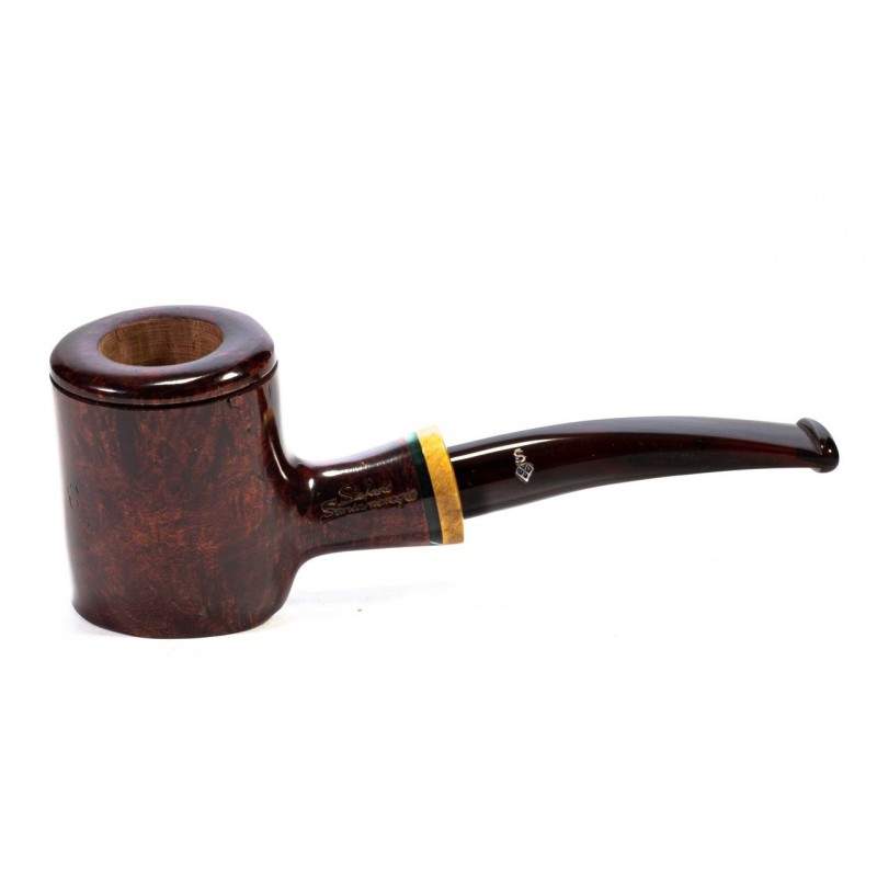 Briar Pipe Santambrogio Red Smooth Poker - Pipeonline