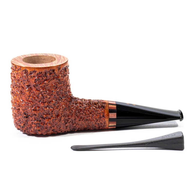 Briar Pipe Radice Rind Rusticated Billiard